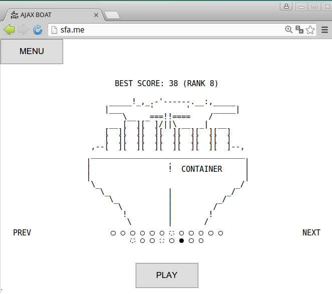 ASCII Art Boats: Container ship Ascii Art
