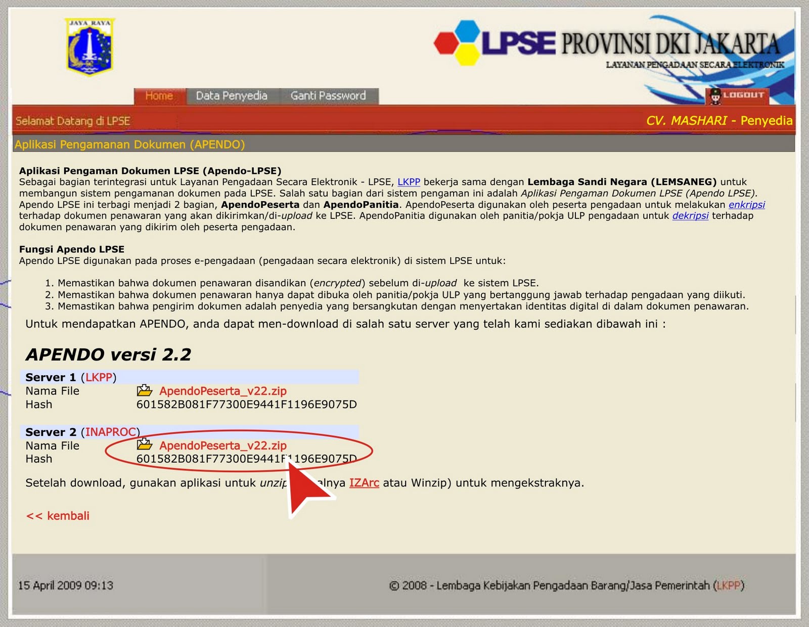 DAFTAR DI SUATU TEMPAT TAPI BISA DIBUAT TENDER DI 14 LPSE DI INDONESIA