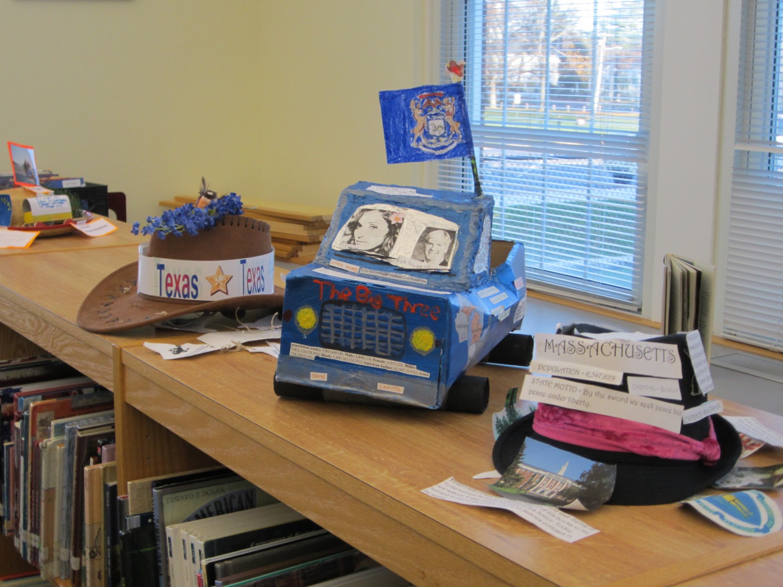 Setauket Elementary School Library: Ms. Schaible's State Hat Project