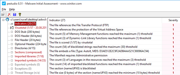 PeStudio: analizar archivos EXE antes de ejecución ~ Segu-Info ...