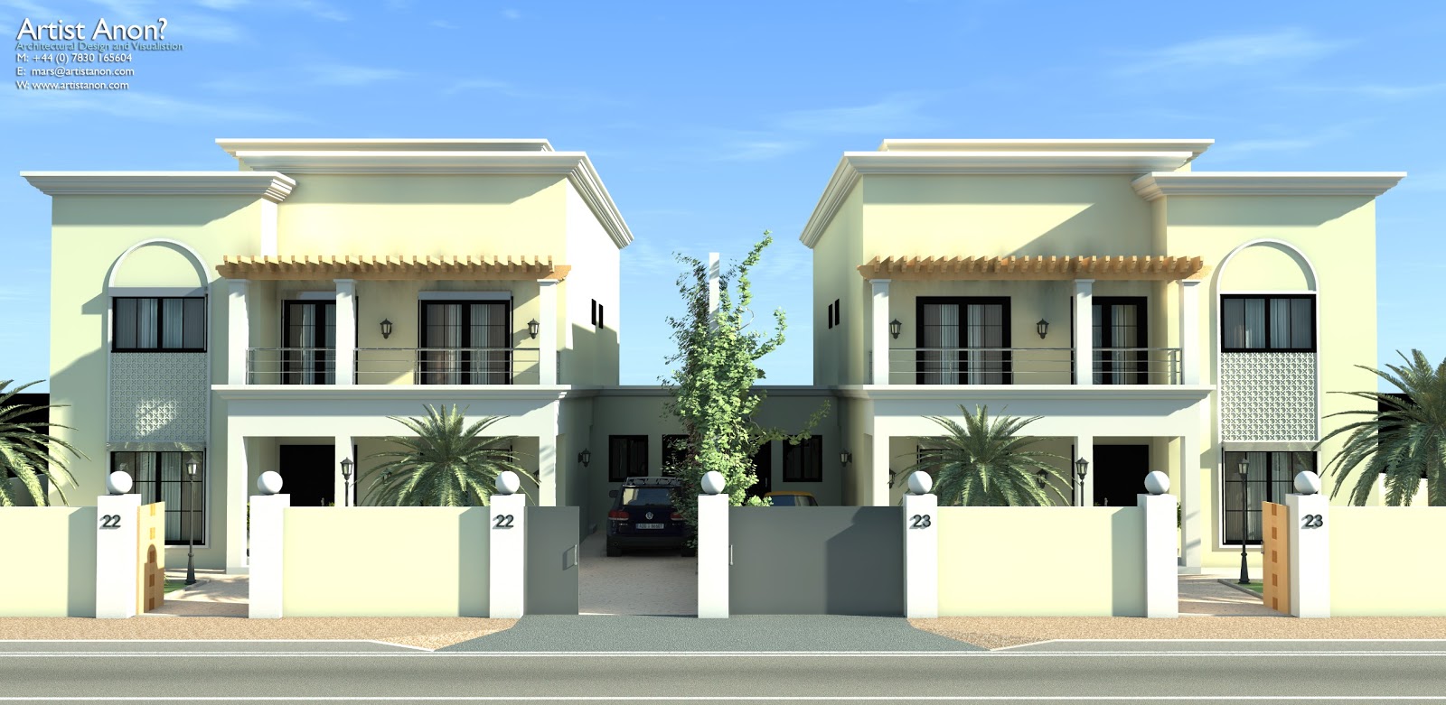 Renderings for Villas Qatar