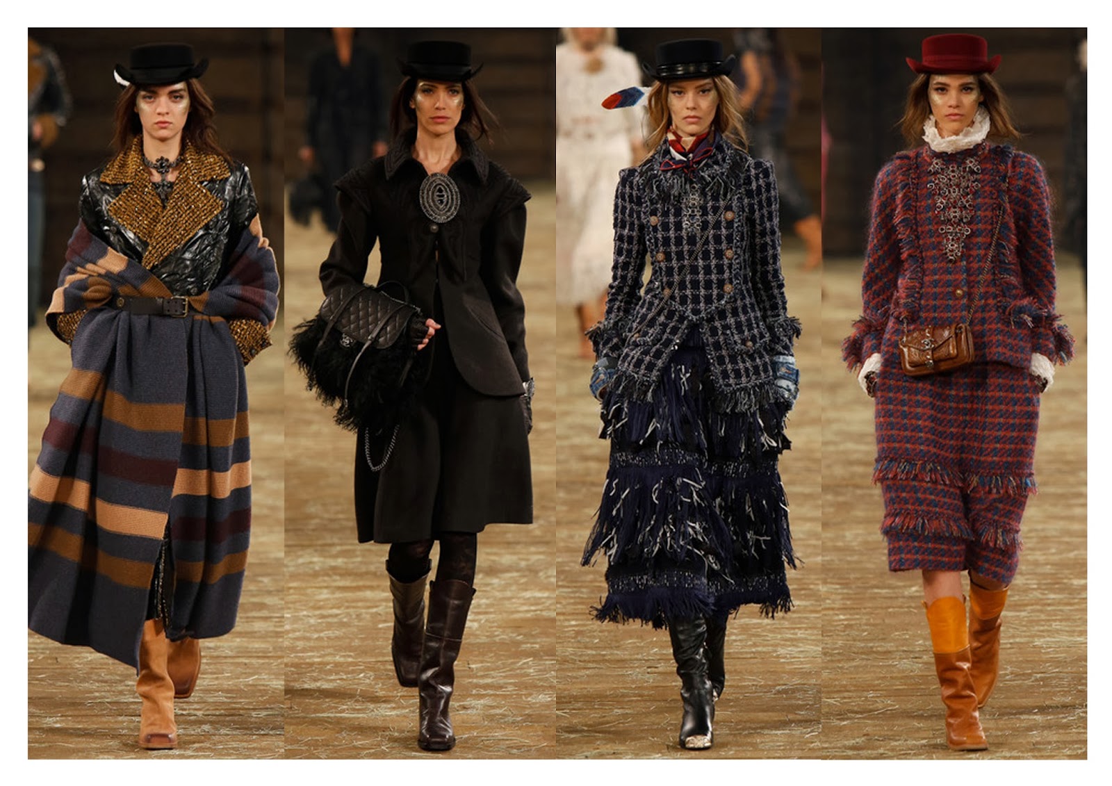 models on duty: MAGDA LAGUINGE, AMANDA WELSH, ONDRIA HARDIN and PAULINE ...