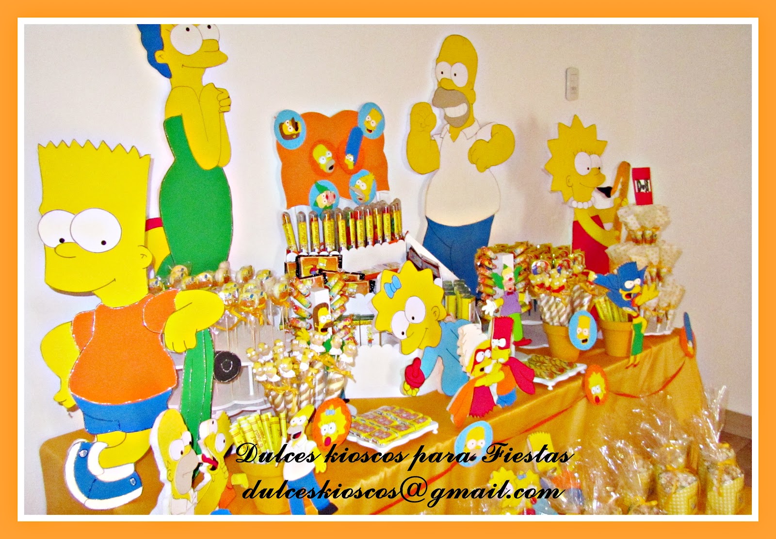 "Dulces Kioscos para Fiestas" : Fiesta Tematica de Los Simpsons