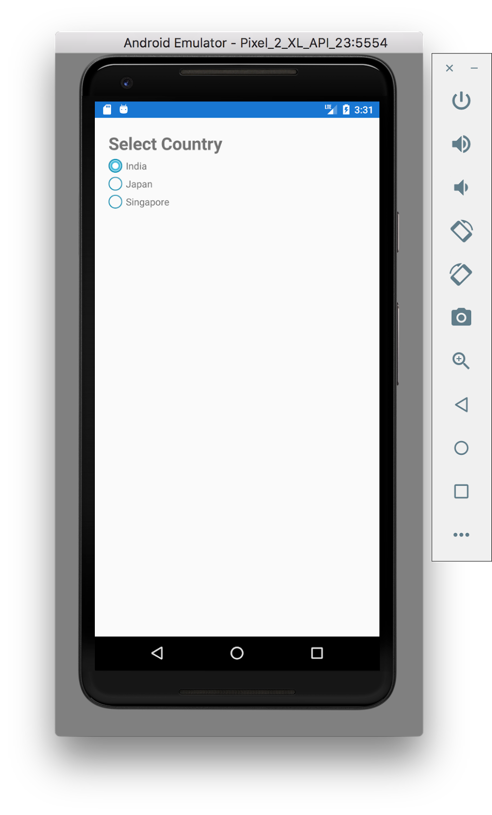 Demo Screens from Android: