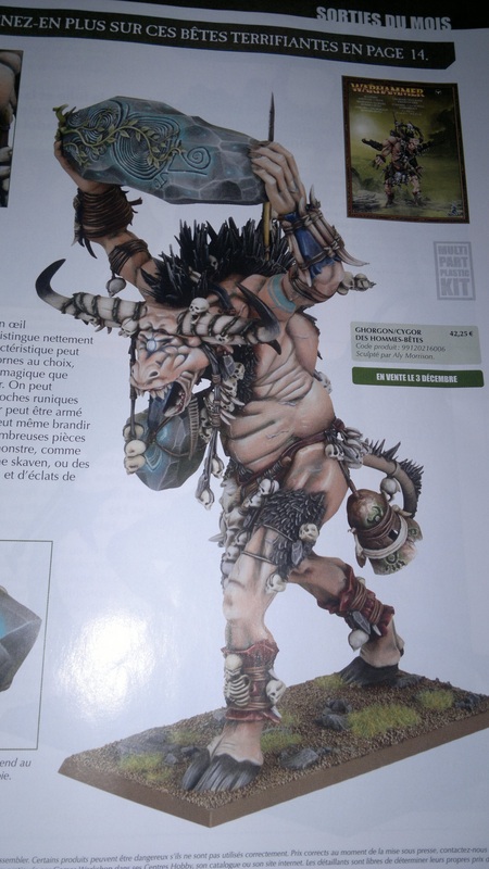 Dark Future Games: Leaked Images: New Beastmen Giant Monsters = Awesome Huge Conversions!!