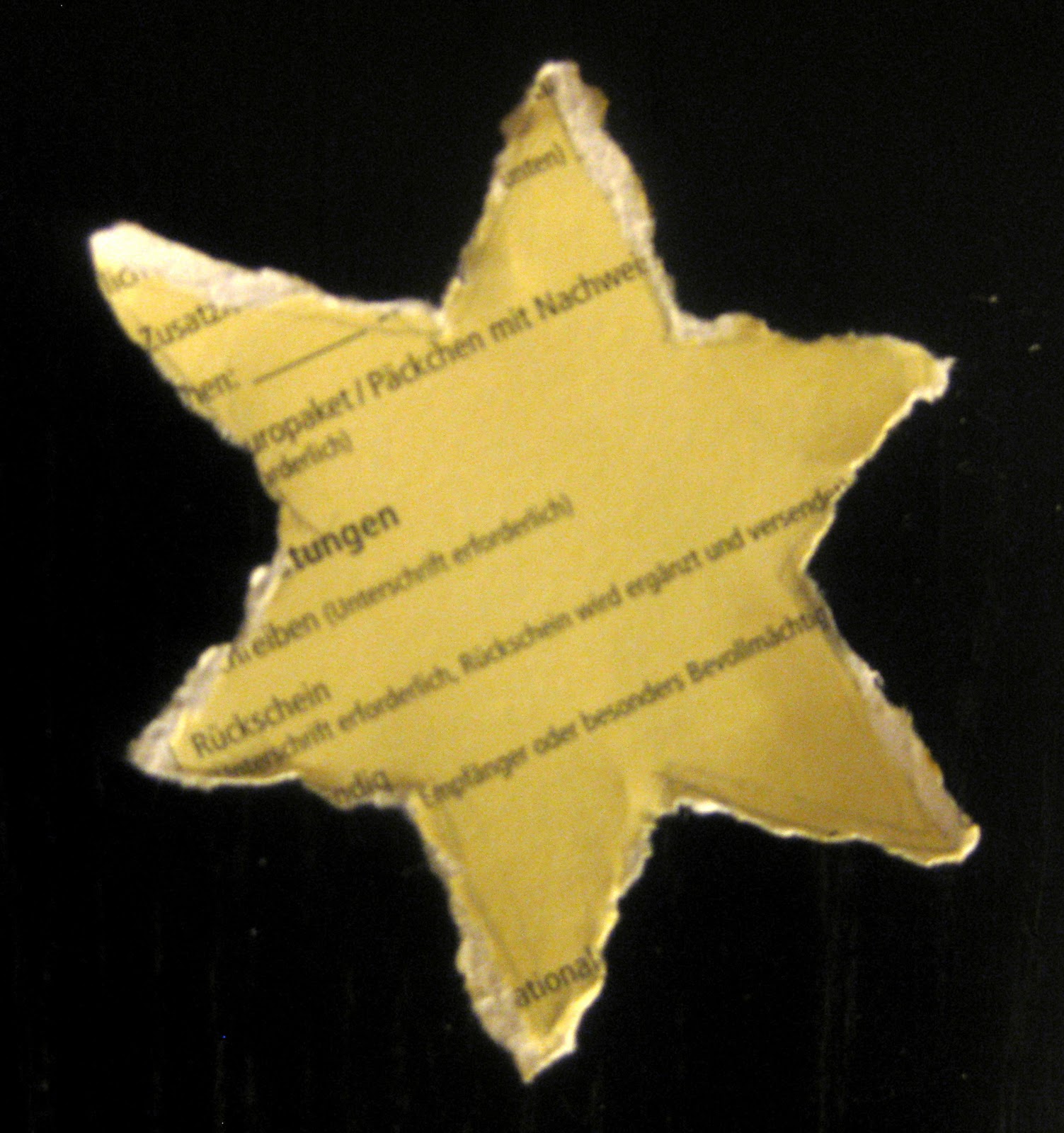 365 Days of Stargazing: 127. Left-Handedly Ripped Paper Star