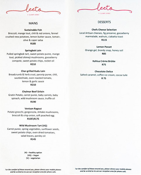 .: Lunch at Leeto, Strandloper Boutique Hotel, Paternoster