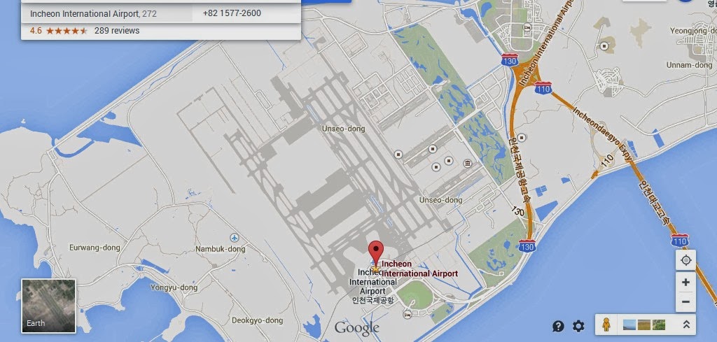 Detail Seoul Incheon International Airport Location Map