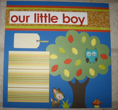 Miss Crafty Pink: Baby Boy Fall Double Page Layout