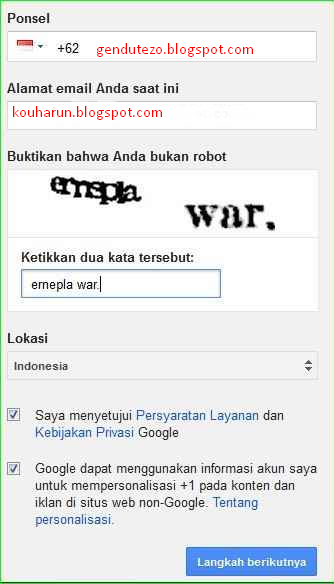 Langkah dan Cara Mudah Membuat Akun Email di Google [GMAIL] - Gendutezo