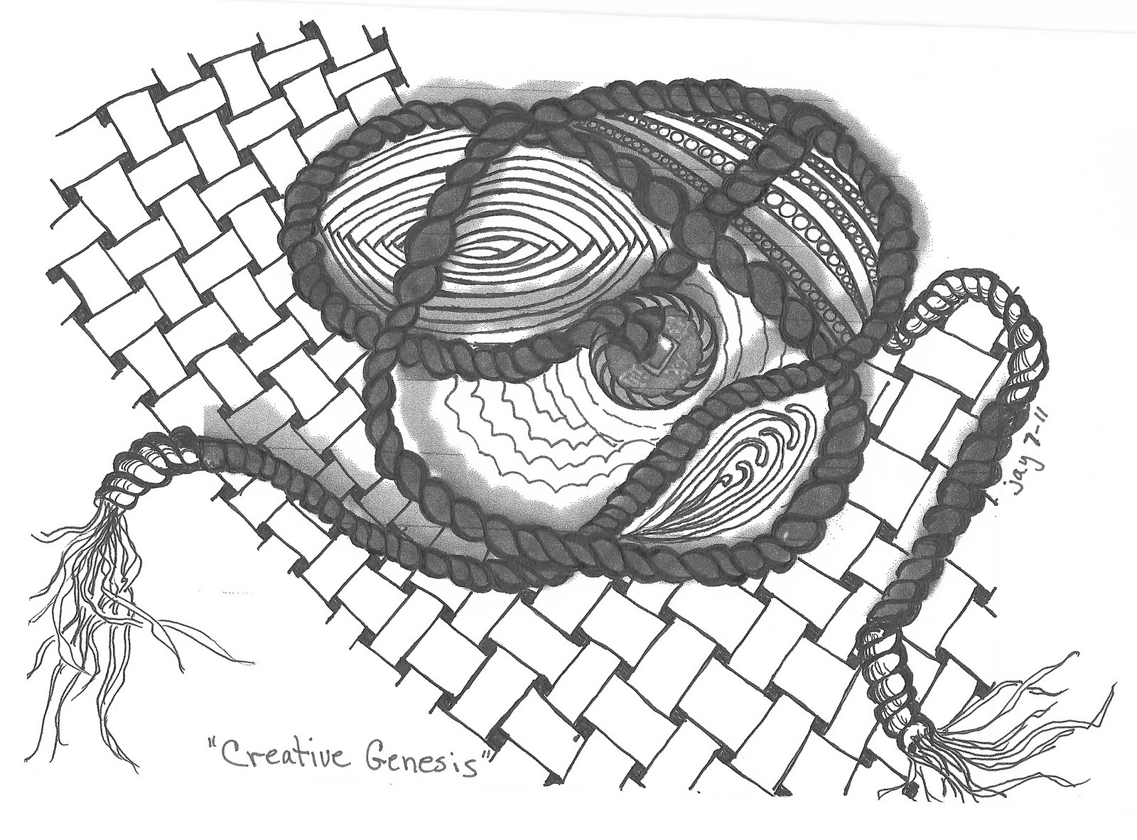 Creative Crone from studio Q: Zentangle Challenge #29-String Theory #29 ...