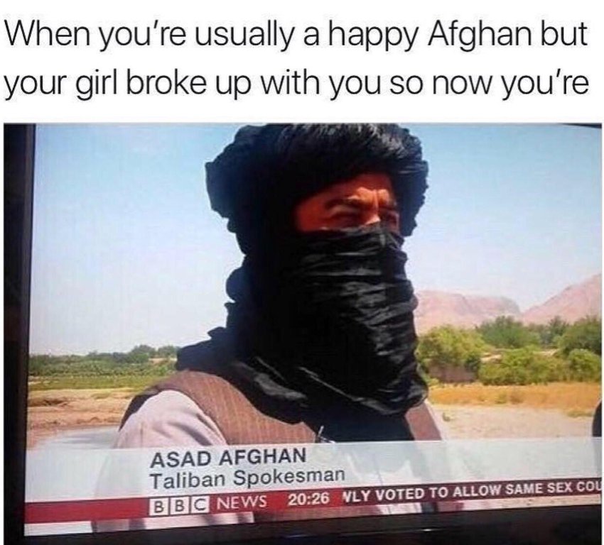 When you're usually a happy afghan but your girl broke up with you so ...