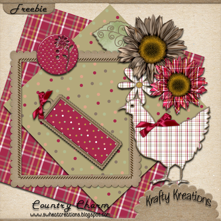 CT Blog: FREEBIE: Country Charm cluster frame