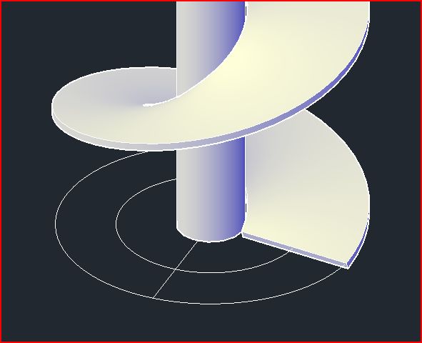 William Le Couteur's Autocad Blog: Drawing an archimedes screw in Autocad