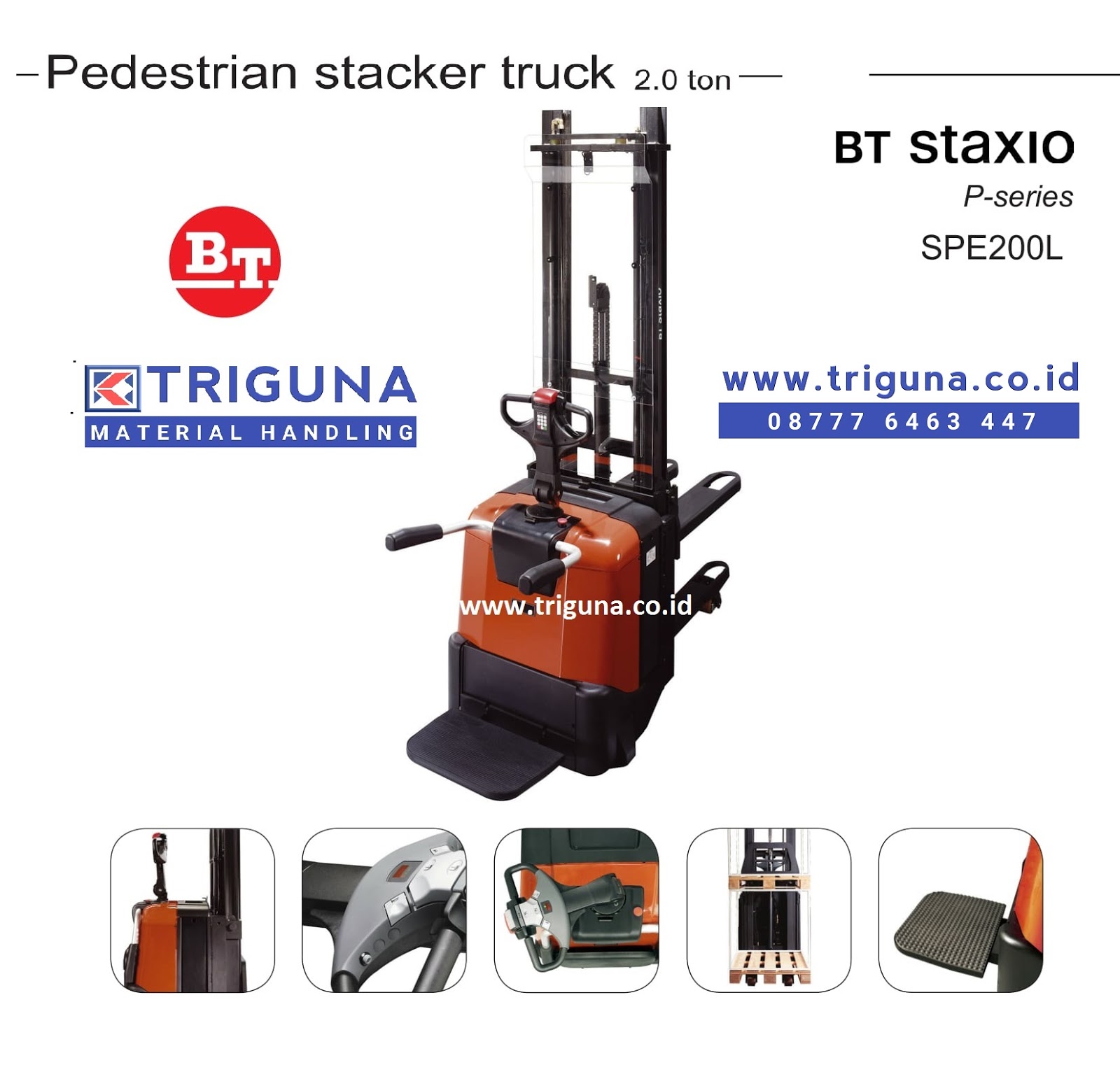 JUAL BT POWERED STACKER TRUCK SPE200L/ 2 TON CALL 08777 6463 445 / 0838 7003 5246 - Jual Beli ...