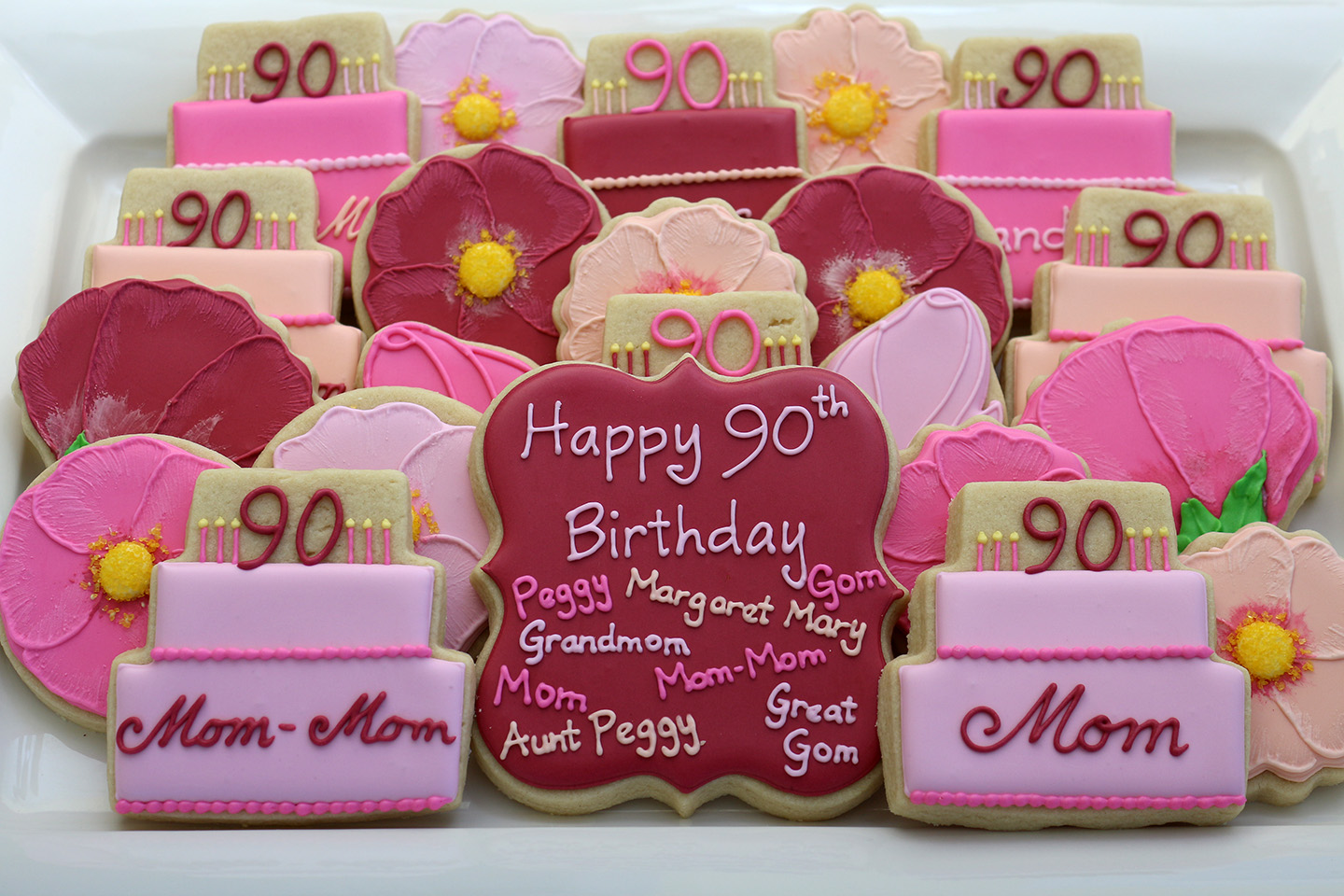 Jaclyn's Cookies: 90th birthday cookies