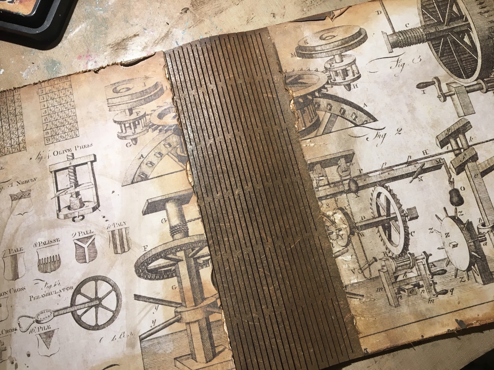 Calico Craft Parts: Clockwork themed book box by Zuzu