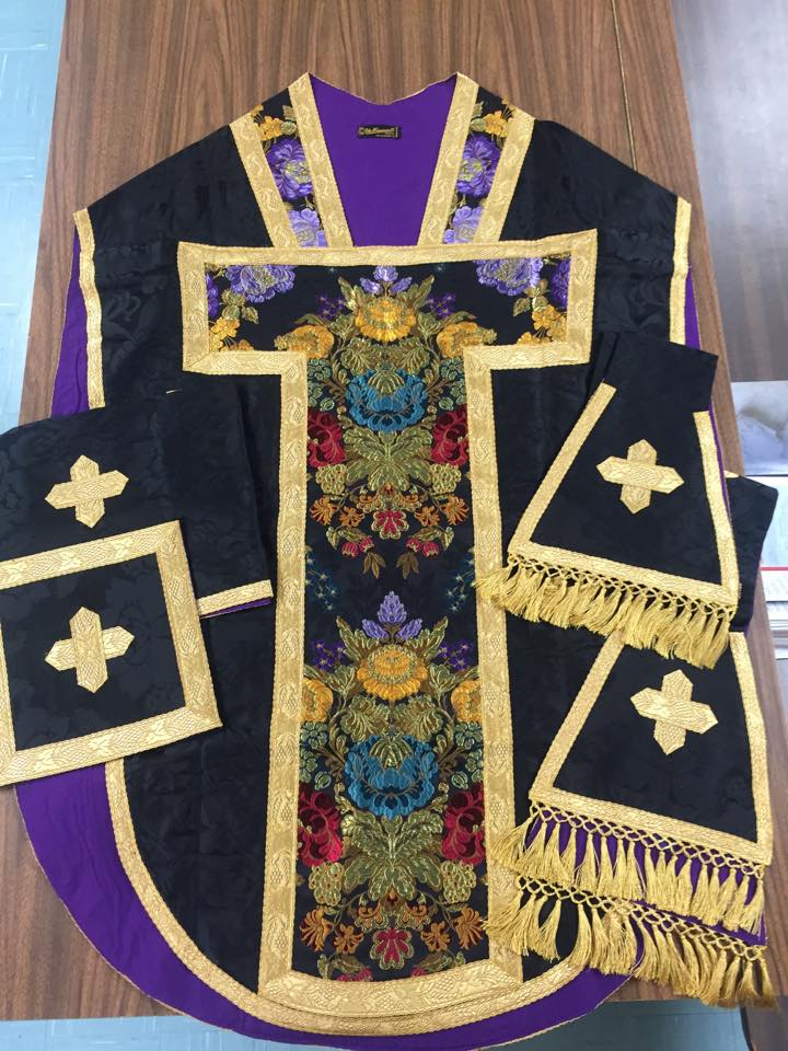 New Liturgical Movement: A New Black Vestment Set
