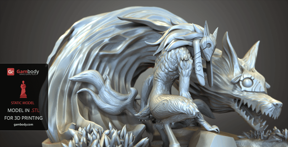 League of Legends- Kindred 3D Model | Static Miniature | 3D Printing ...