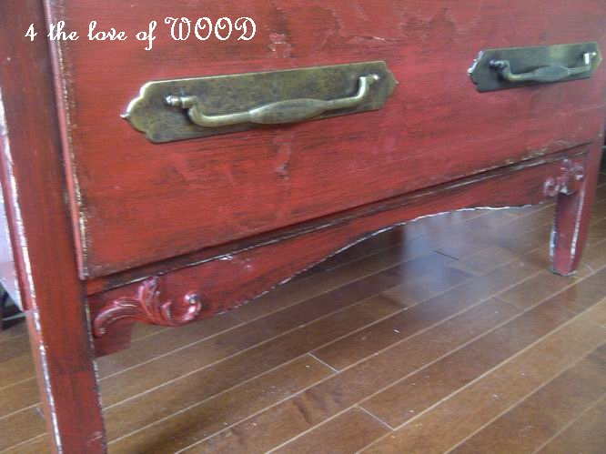 4 the love of wood: PAINTING RUSTIC RED FURNITURE