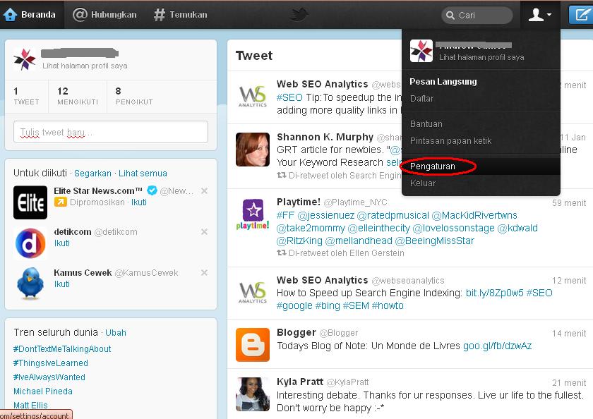 Cara Update Status Facebook Otomatis dari Twitter
