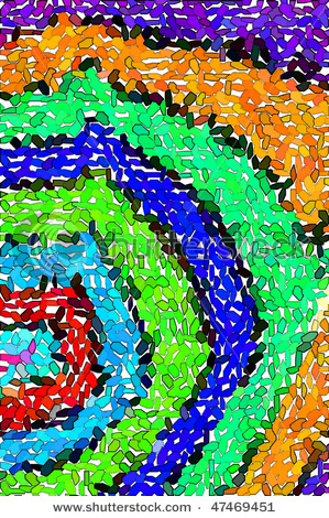 Fran and Friends: Colored Rice Mosaic