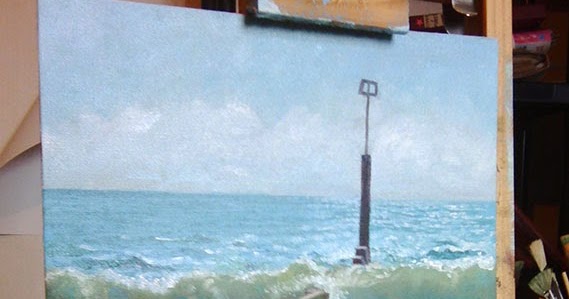 Martin Davey Illustration and Fine Art: beach groynes at Bournemouth ...