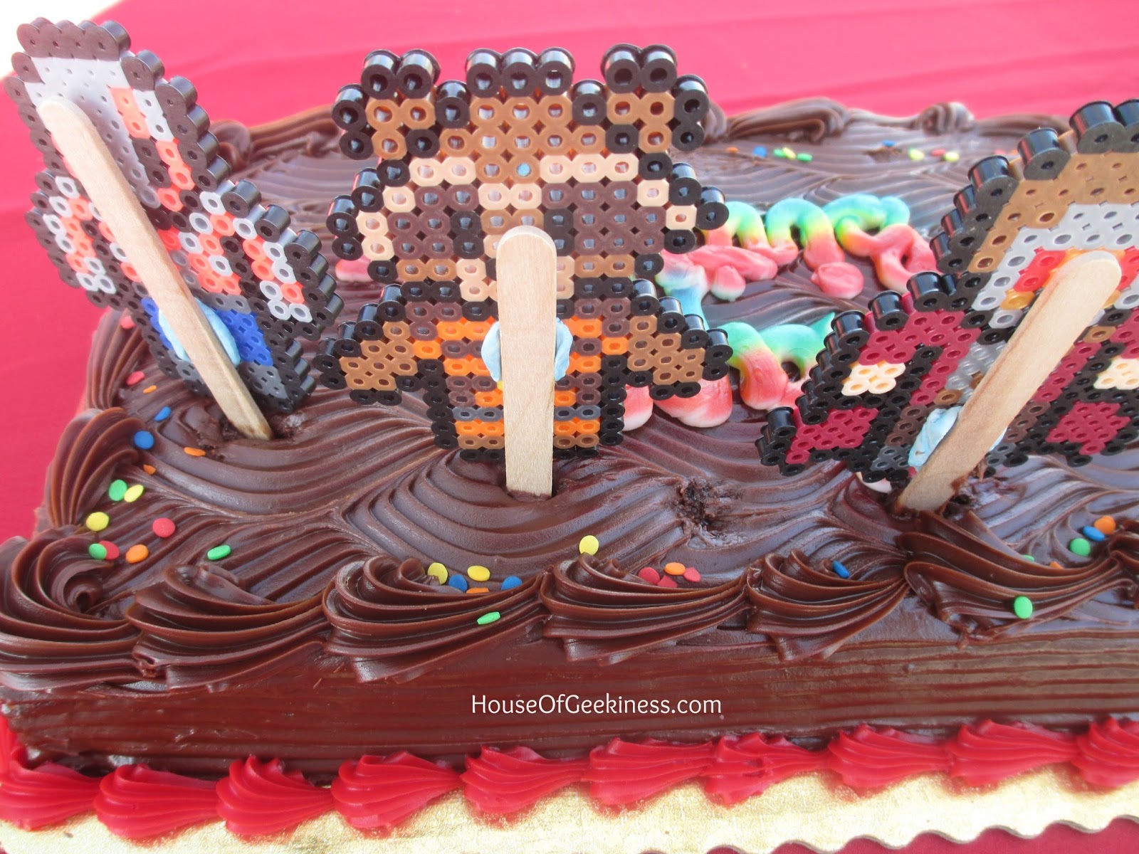 DIY Perler Bead Cake Topper Tutorial | House of Geekiness