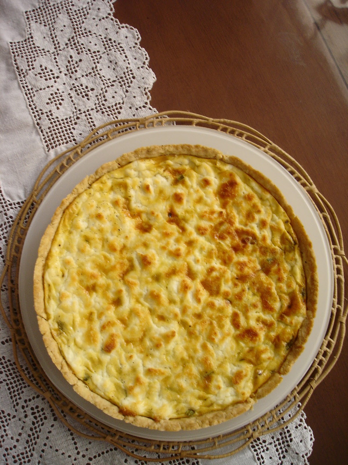 Mamãe tá na cozinha: Torta de queijo de cabra