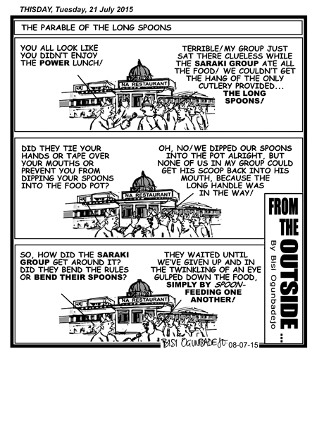 Bisi Ogunbadejo: The Parable Of The Long Spoons