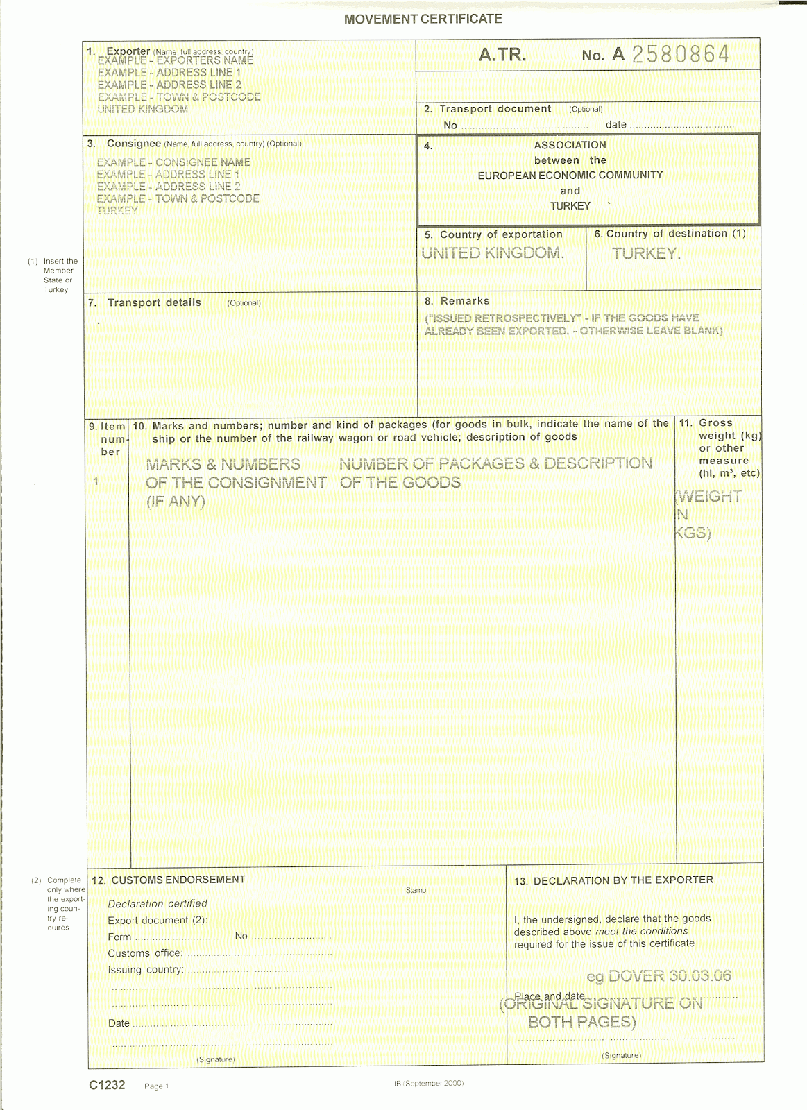 Comercio Internacional: Origen de las mercancías. Formularios