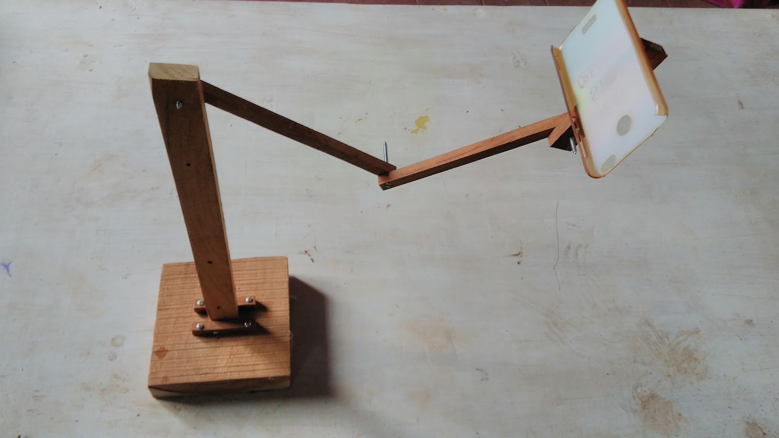 DIY wood stick mobile tripod making at home