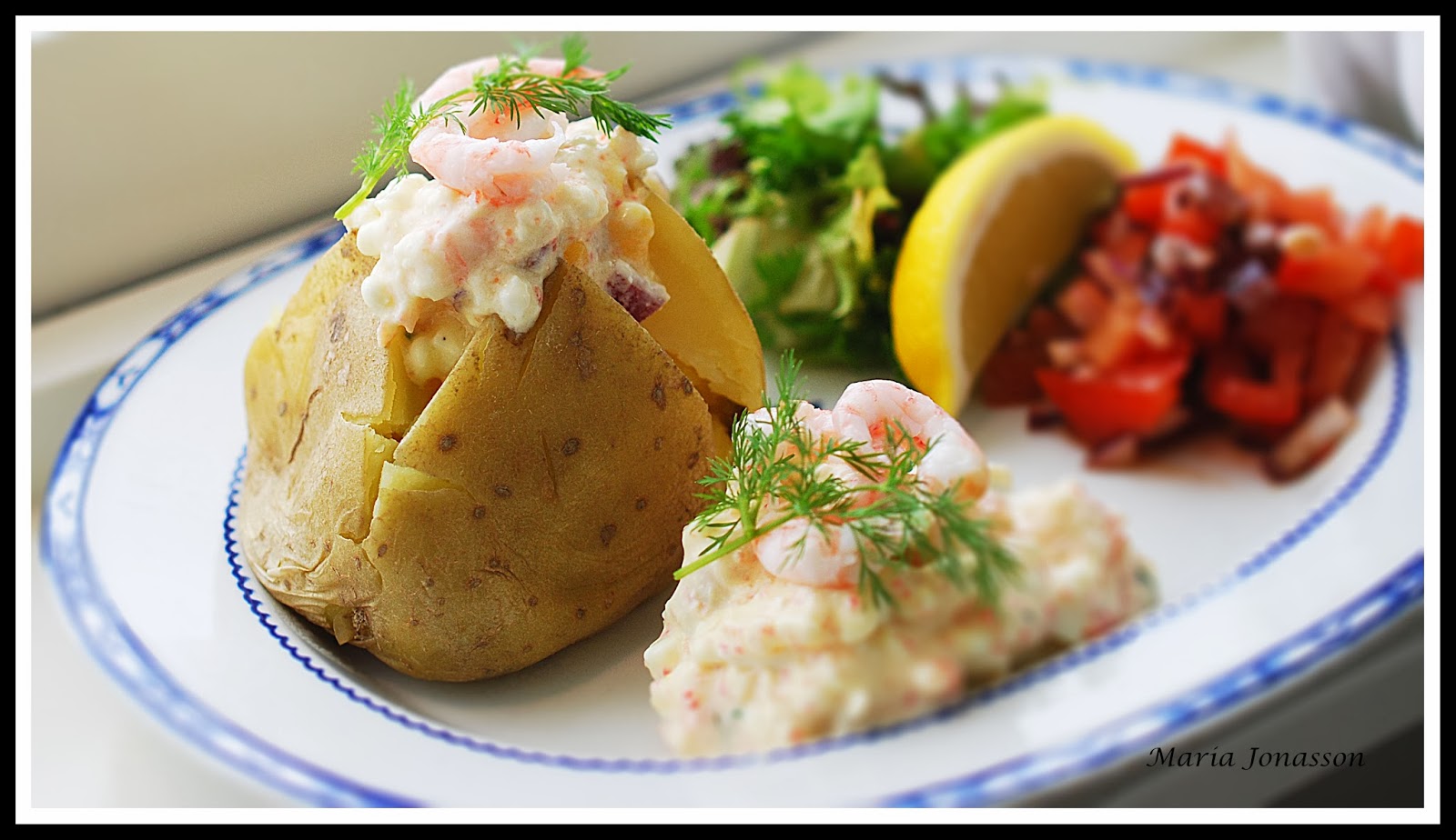 Mina recept: Bakad potatis med räkröra