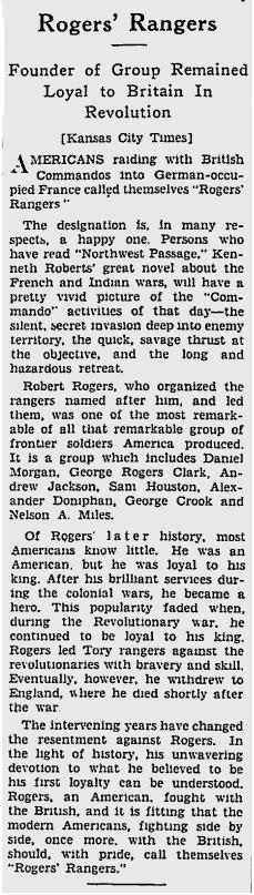 my military history research interests: Kenneth Roberts' "Newsworthy ...