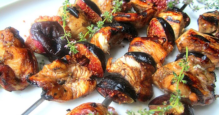 Balsamic Chicken & Fig Brochettes