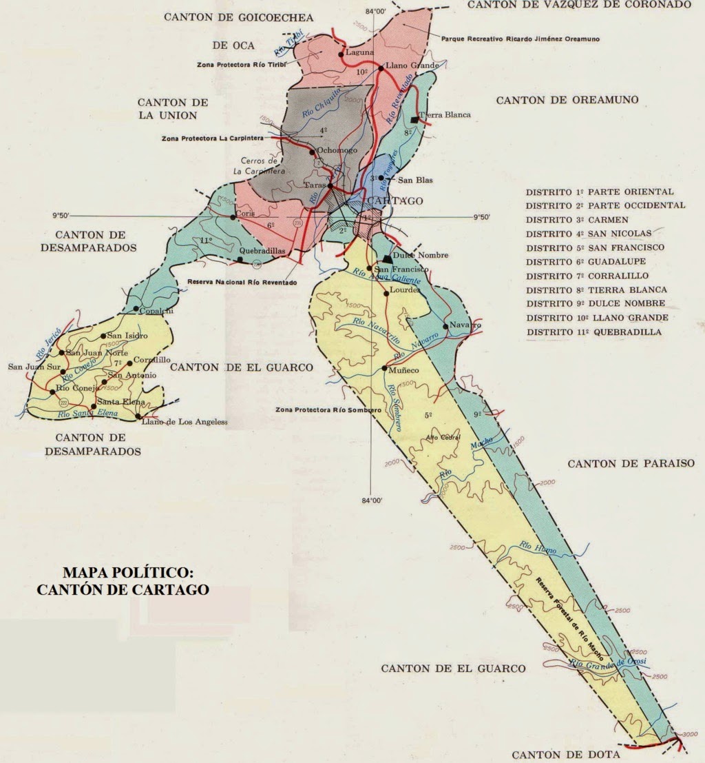 Mapa Cantones De Cartago Costa Rica - Descargar Video