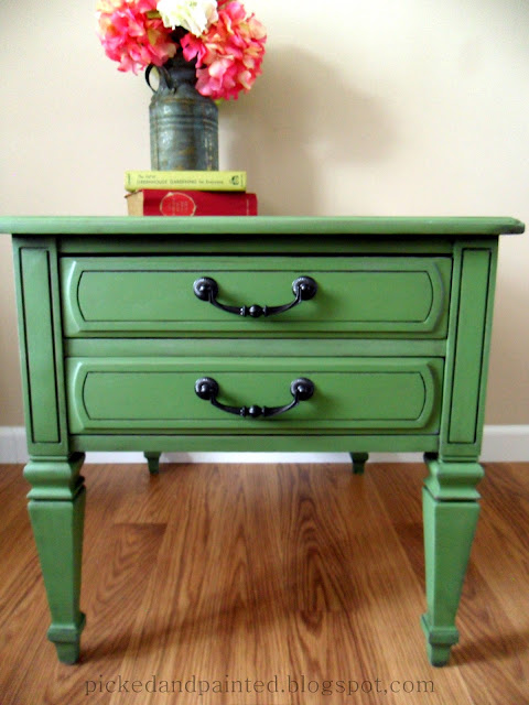 Helen Nichole Designs: Custom Green Side Table