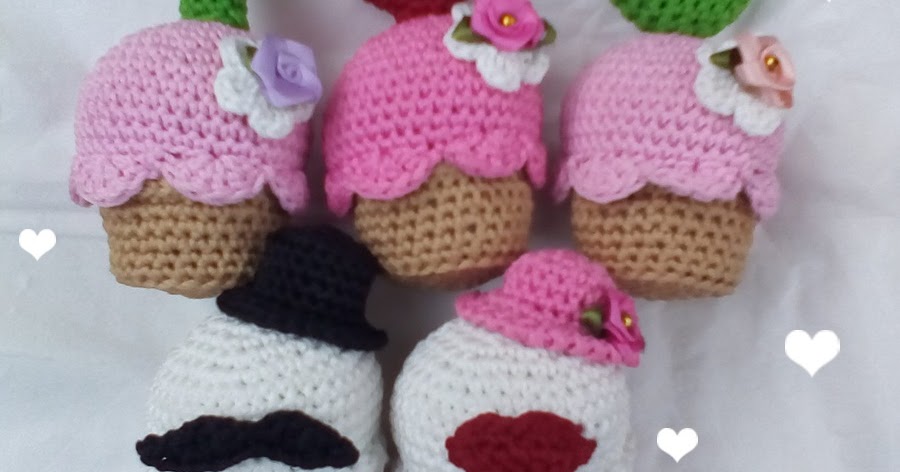 Valentine Cupcakes ~ Zan Crochet