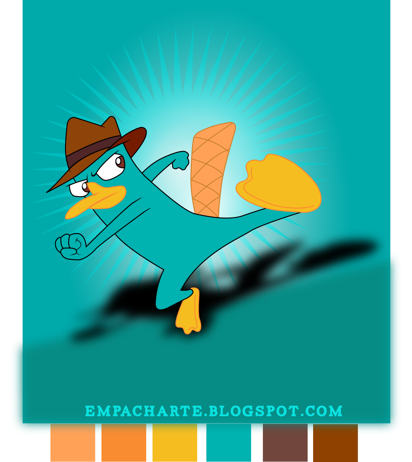 Recursos Graficos Chapines: perry el ornitorrinco en vector - agente p