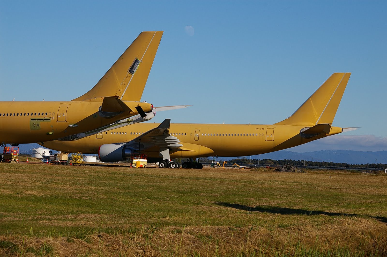 South East QLD Aviation News.: Both A330 MRRT 'S outside today