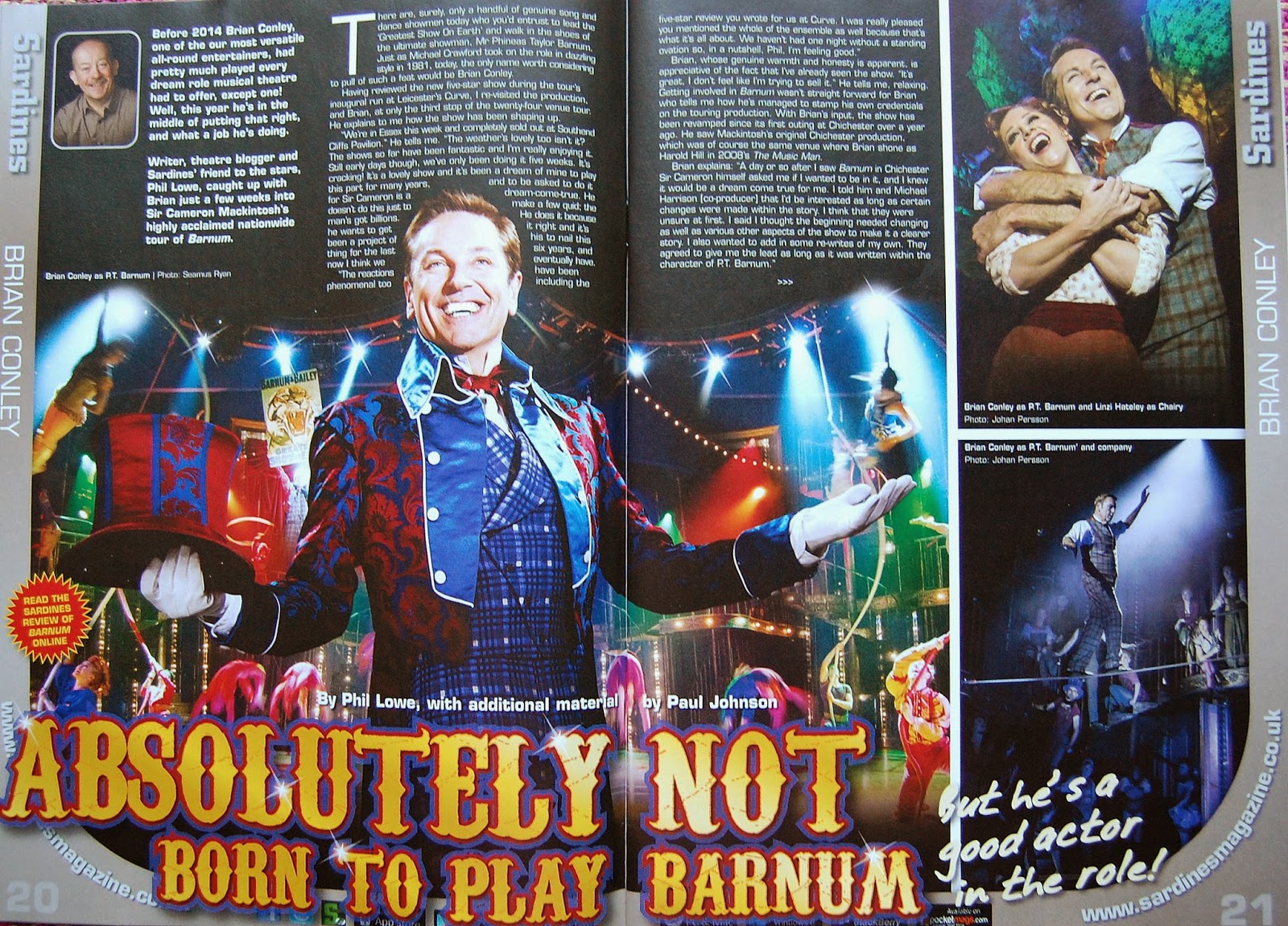 Phil Lowe. Actor and Theatre Writer: Review: Barnum at Nottingham ...