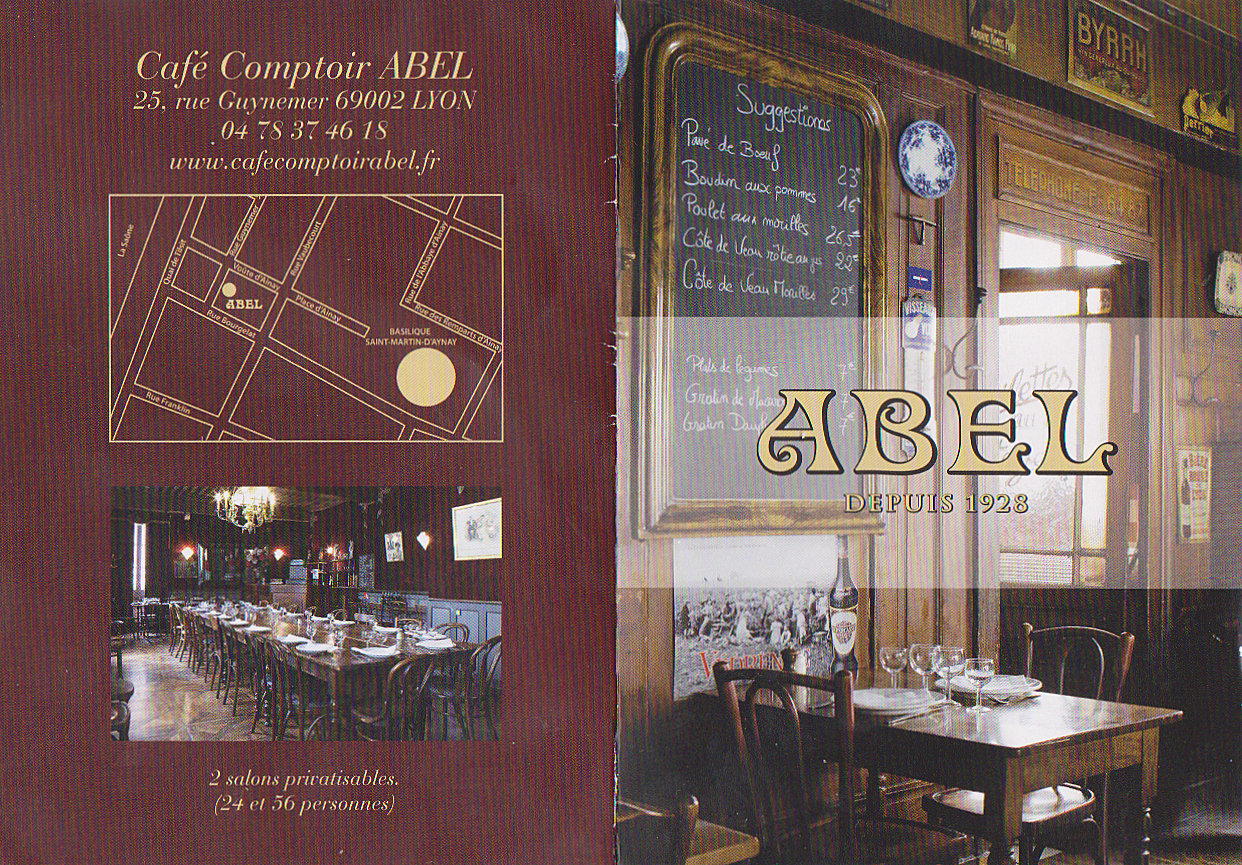 The traveler's drawer: CAFÉ COMPTOIR ABEL, Lyon (France)