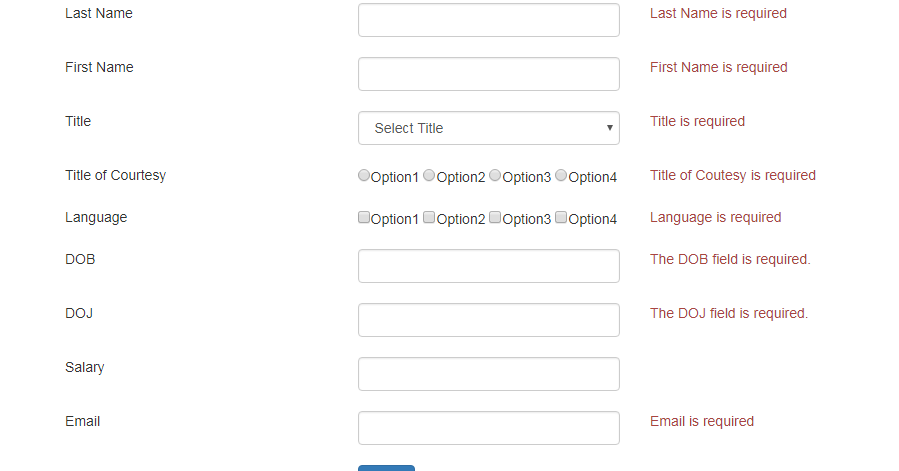 Aspnet And Aspnet Mvc Tutorials For Beginners Performing Server Side Validation In Mvc