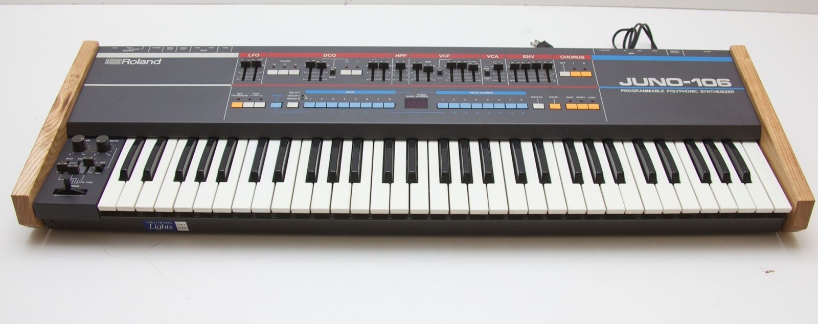 MATRIXSYNTH: Roland Juno-106 Vintage SN 491426 with Wood Side Panels