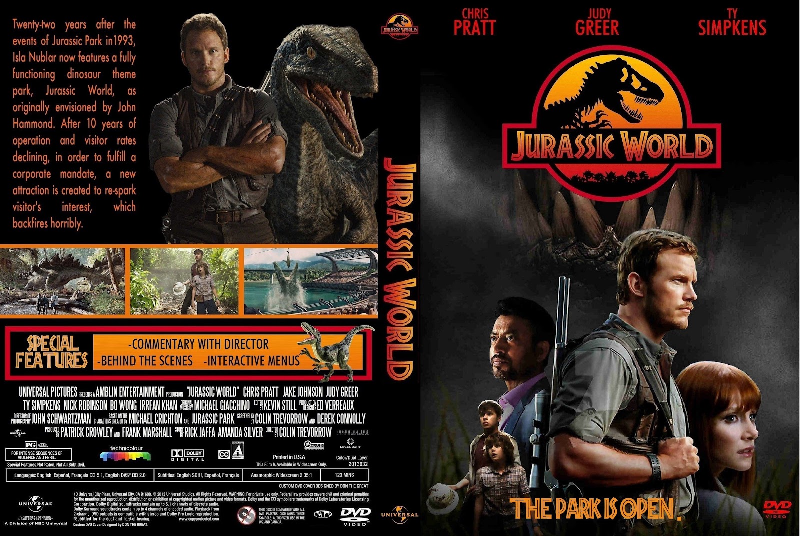 Capa DVD Jurassic World - DVD Cover - Baixar Capas de Filmes e Séries ...