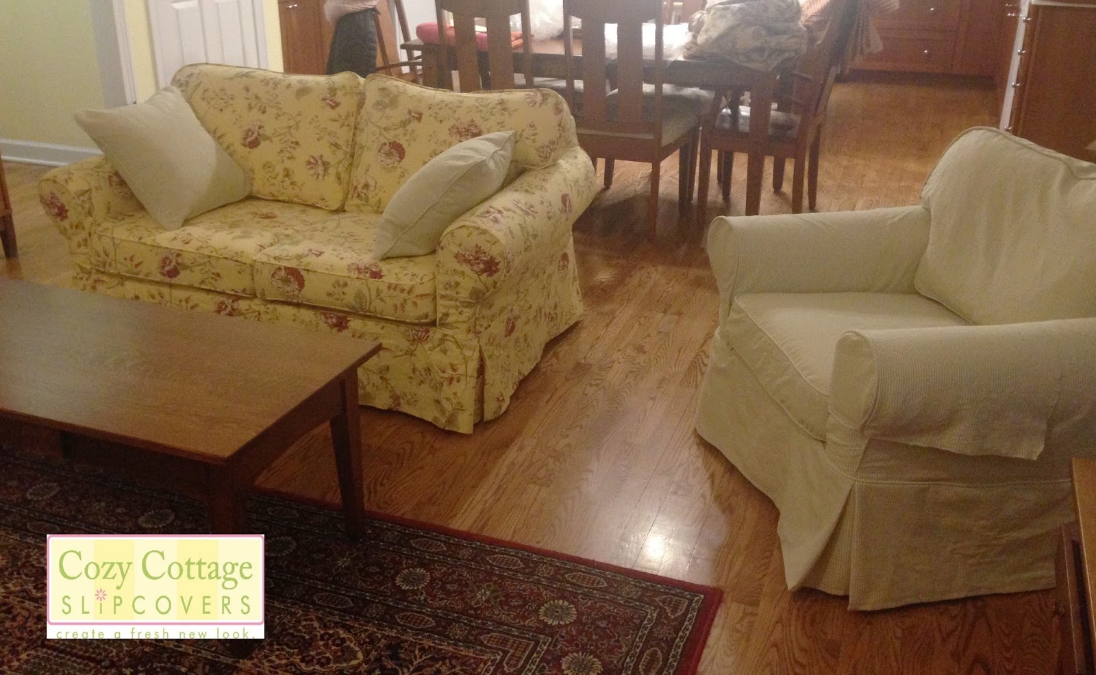 Cozy Cottage Slipcovers: Fresh Floral Slipcovers