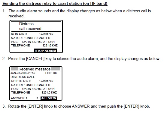 GMDSS(Global Maritime Distress and Safety System): Sending the distress ...