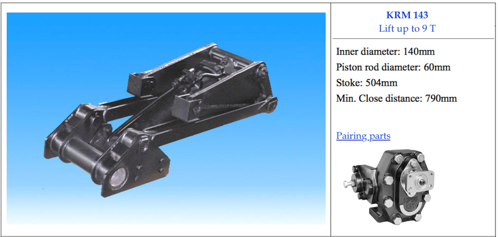 KGM Hydraulic: Produk 1