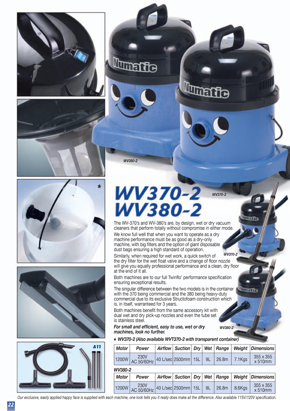 Numatic Cleancare 2007 Product Range