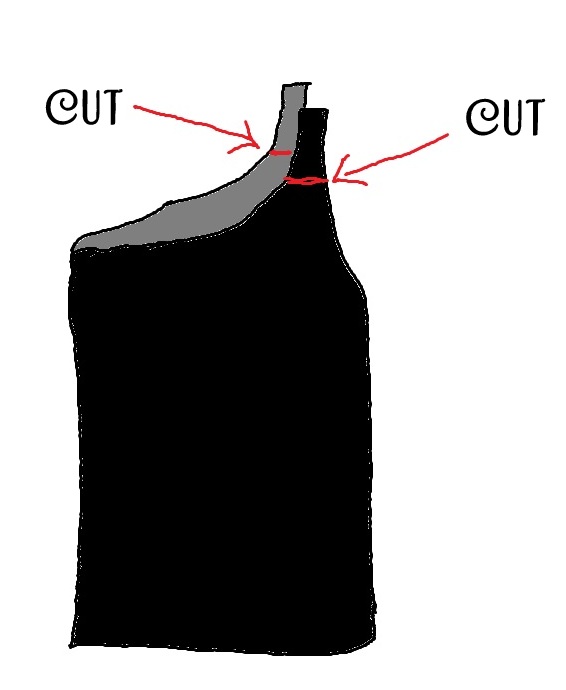 WobiSobi: Red Velvet Ribbon, One Shoulder Shirt. DIY.